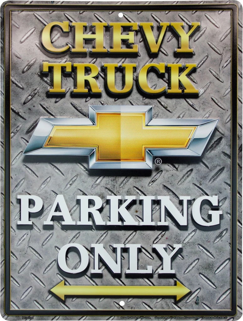 Hangtime Chevy Truck Parking 12x18 sign - Walmart.com