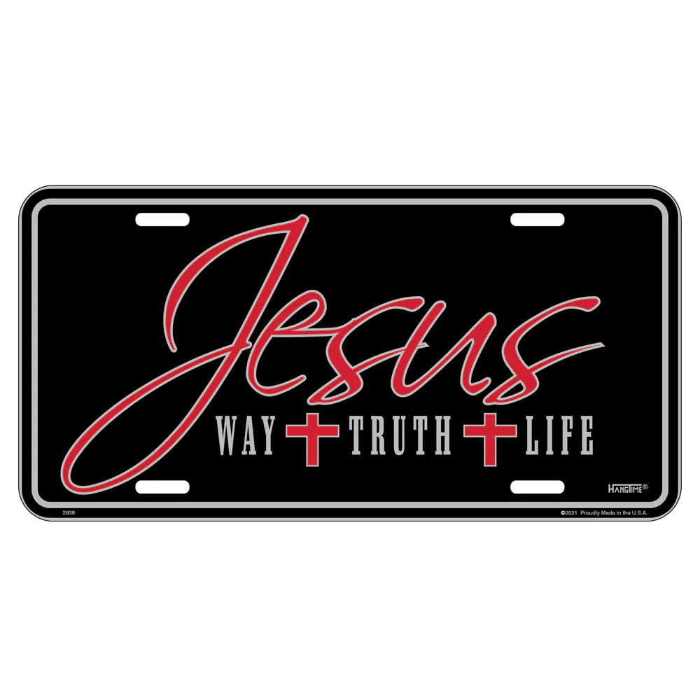Hangtime Jesus Way Truth Life 6x12 inch License Plate - Walmart.com