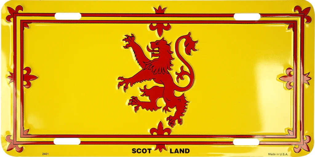 Hangtime Scotland Rampant Lion Flag 6x12 License Plate - Walmart.com
