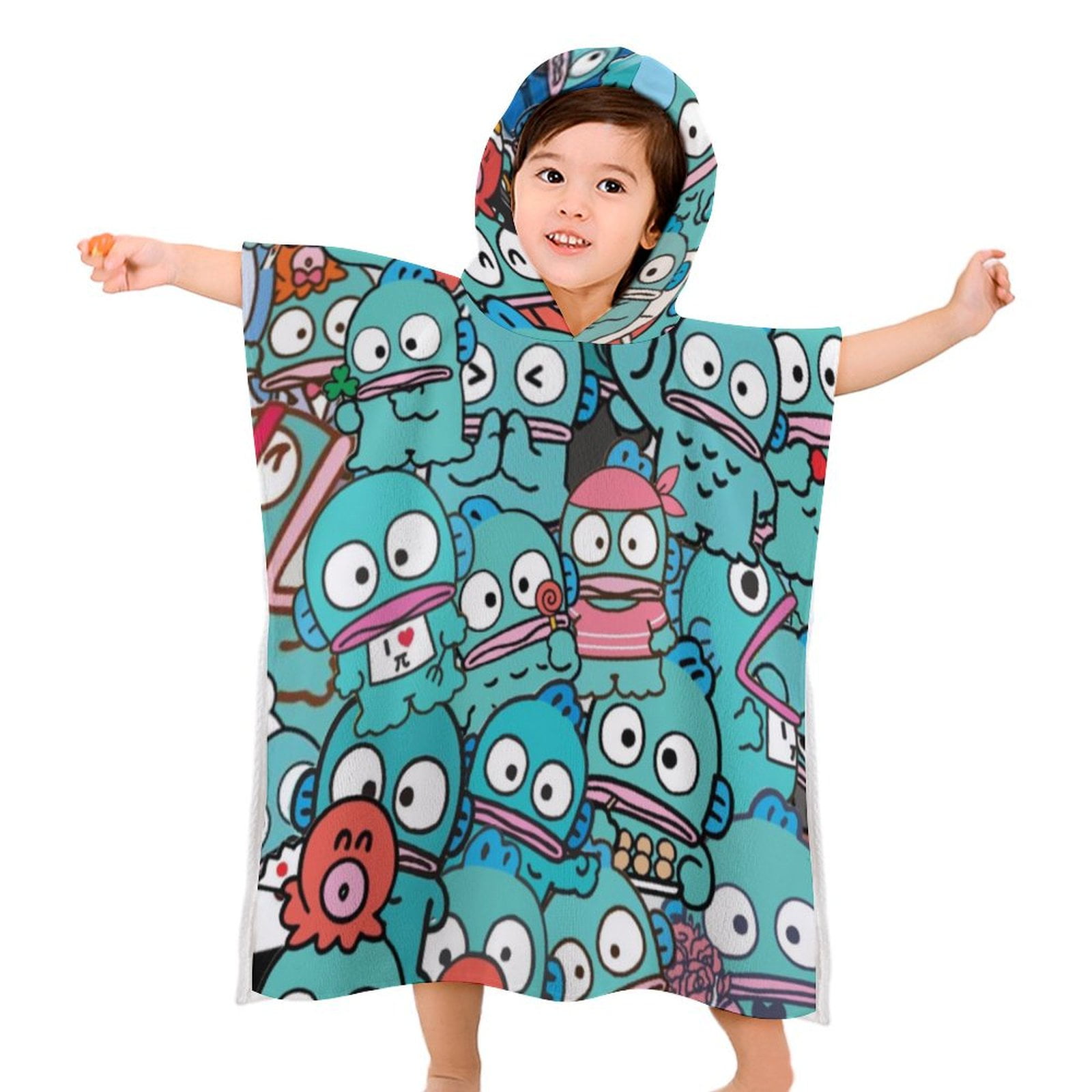 Hangyodon Kids Beach Towels with Hood Soft Quick Dry Absorbent Hooded ...