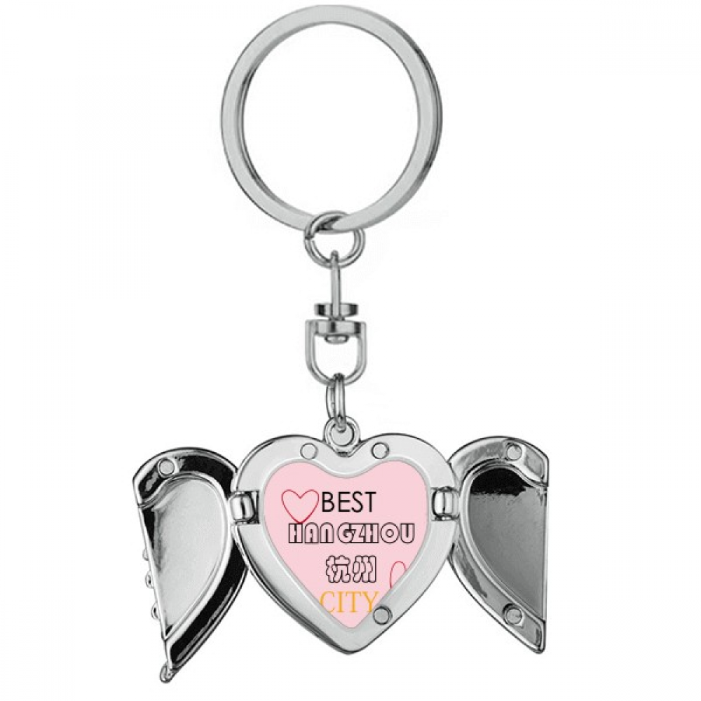 Hangzhou Sign Art Deco Fashion Heart Angel Wing Key Chain Holder ...