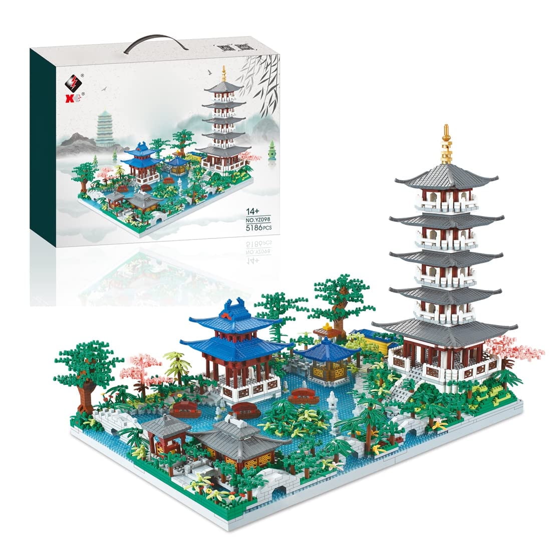 Kimiangel Hangzhou West Lake Mini Building Set, 5186PCS ABS Micro ...