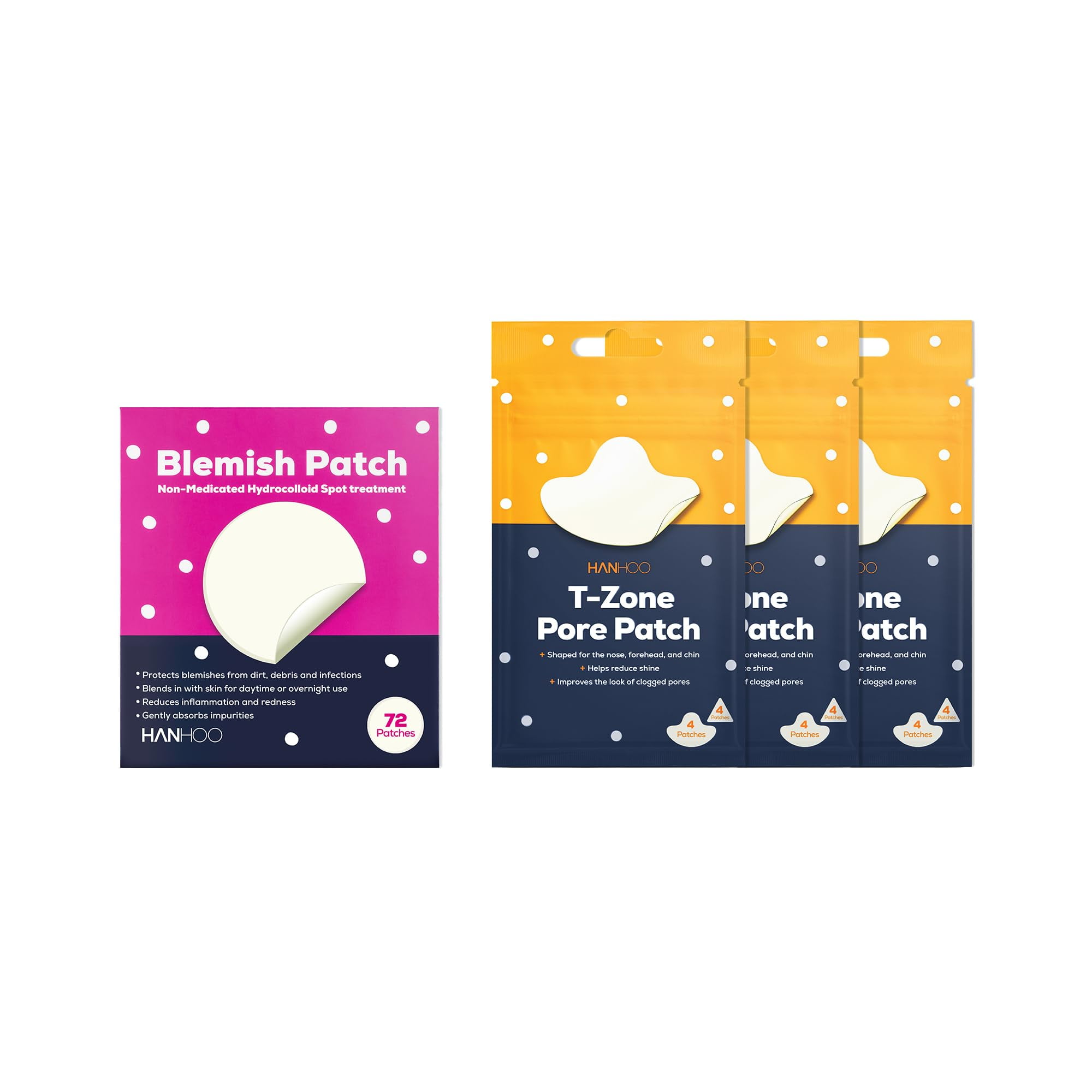 Hanhoo Blemish Patch and T-Zone Pore Patch Bundle, 96 Total Patches ...