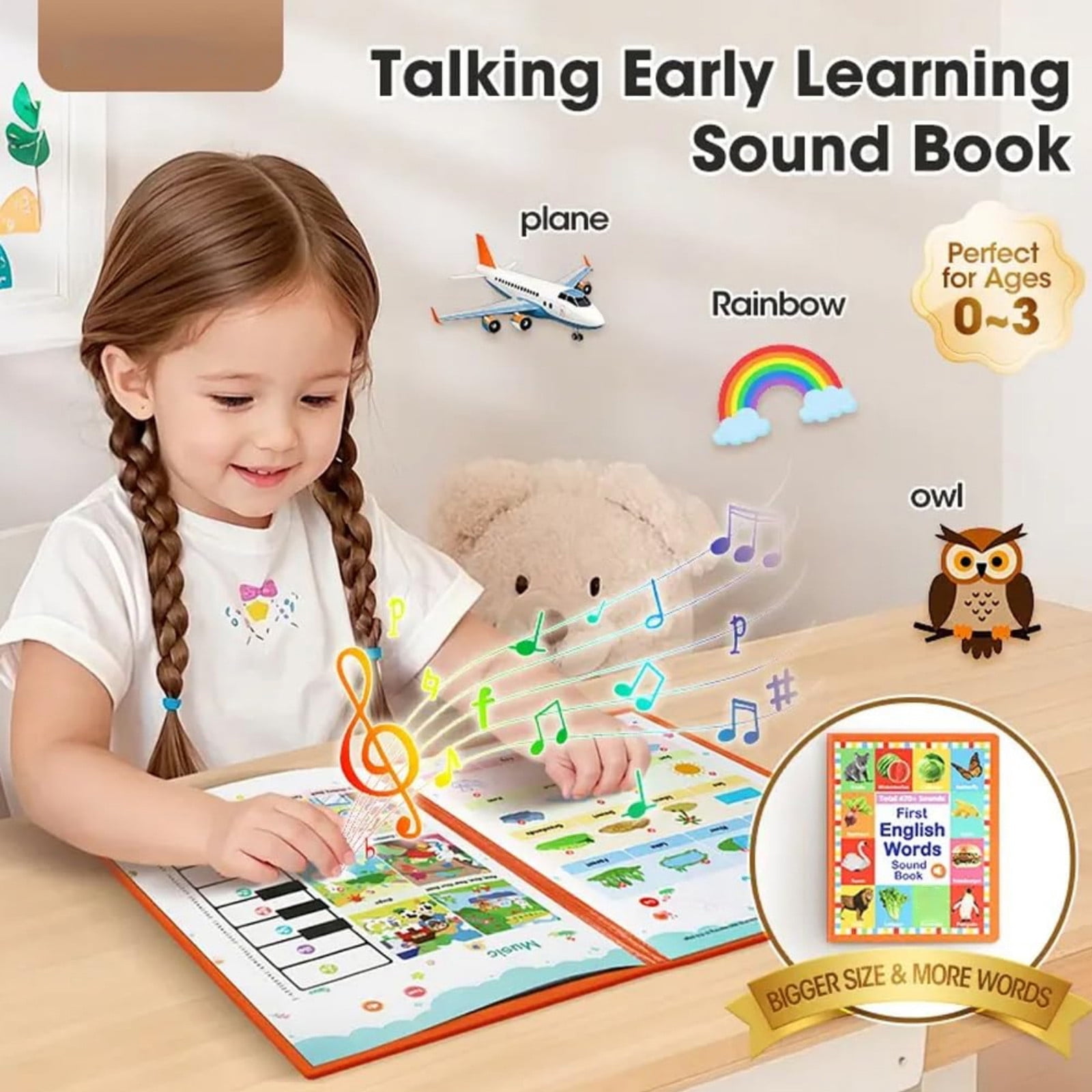 Hanhuasong First English Words Sound Book For Kids, 470+ Sounds ...