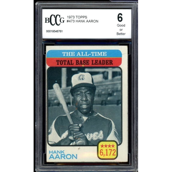 Hank Aaron Card 1973 Topps All Time Leader #473 BGS BCCG 6 - Walmart.com