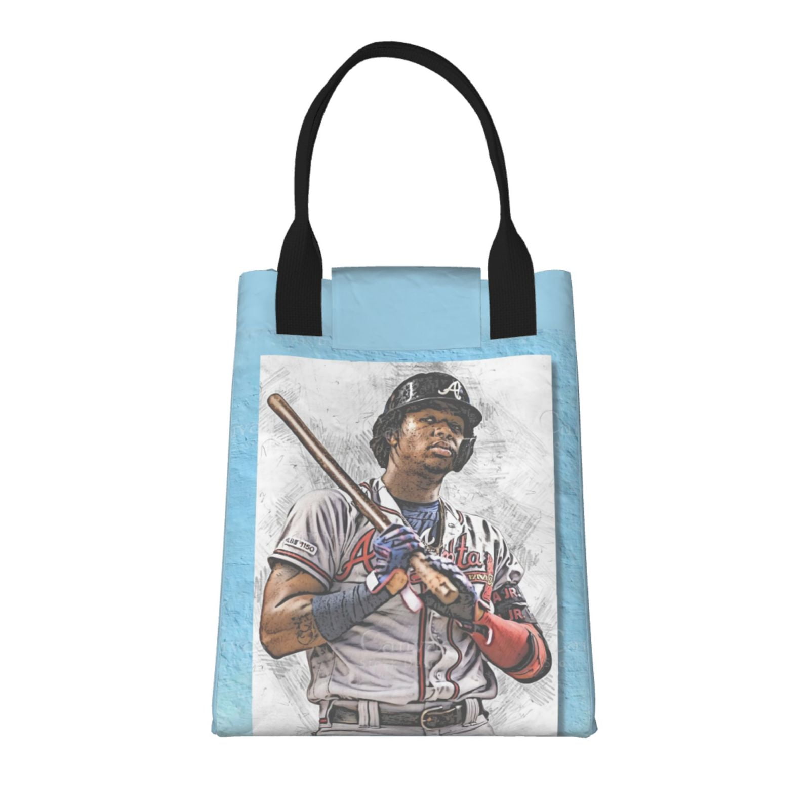 Hank Aaron Paper Reusable Lunch Tote Bag - Waterproof Baseball Team ...