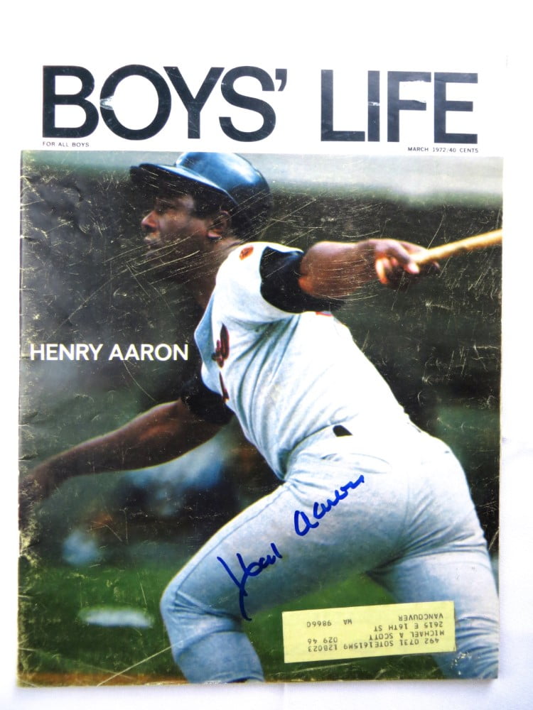 Hank Aaron Signed Autographed Magazine Boy's Life 1972 Braves JSA AB27648 - Walmart.com