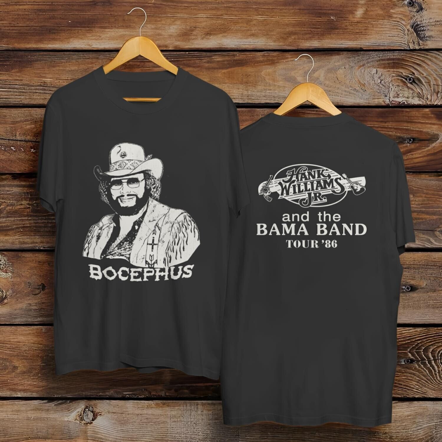 Hank Williams Jr. Bocephus Tour T-Shirt Vintage Style Gift For Men ...