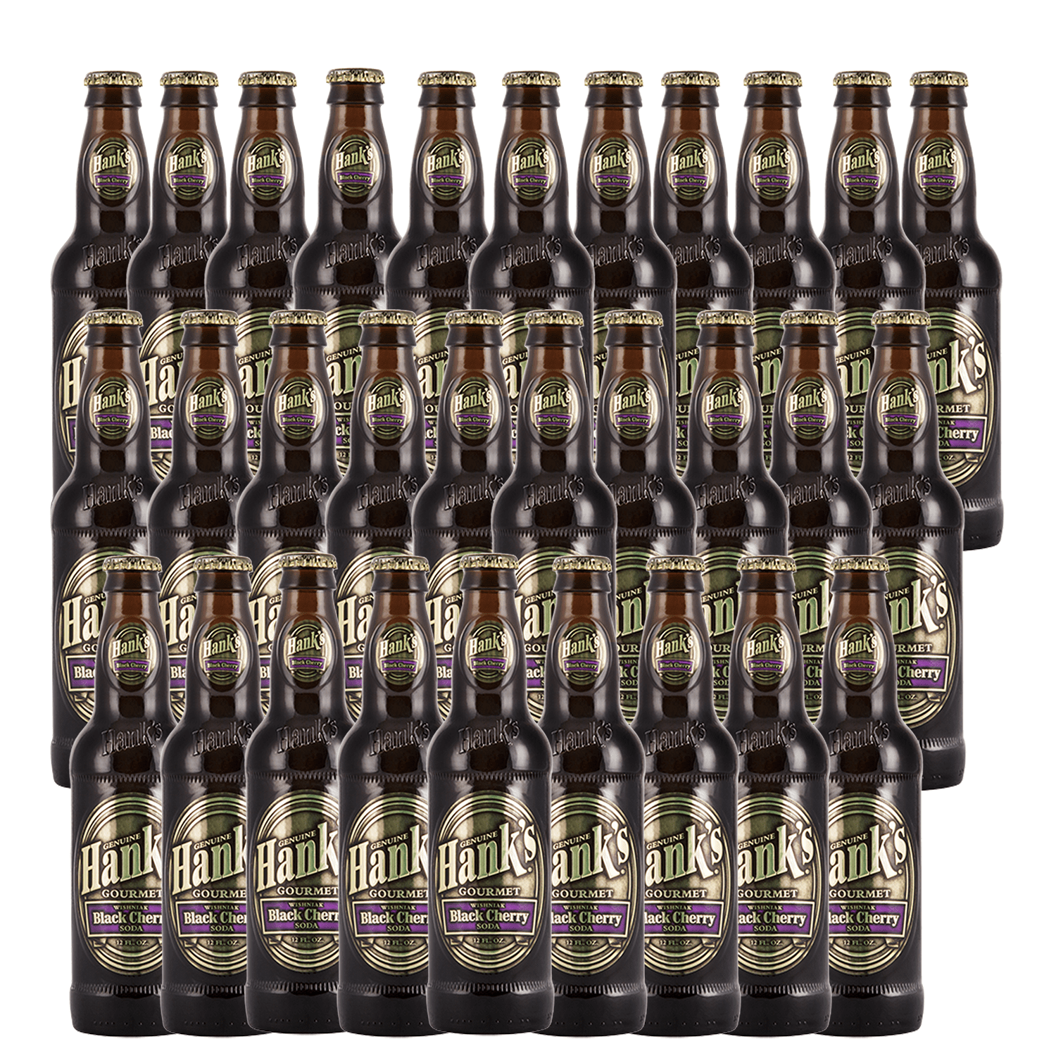 Hank's Genuine Gourmet Black Cherry Soda, 12 fl oz Bottles – Premium ...