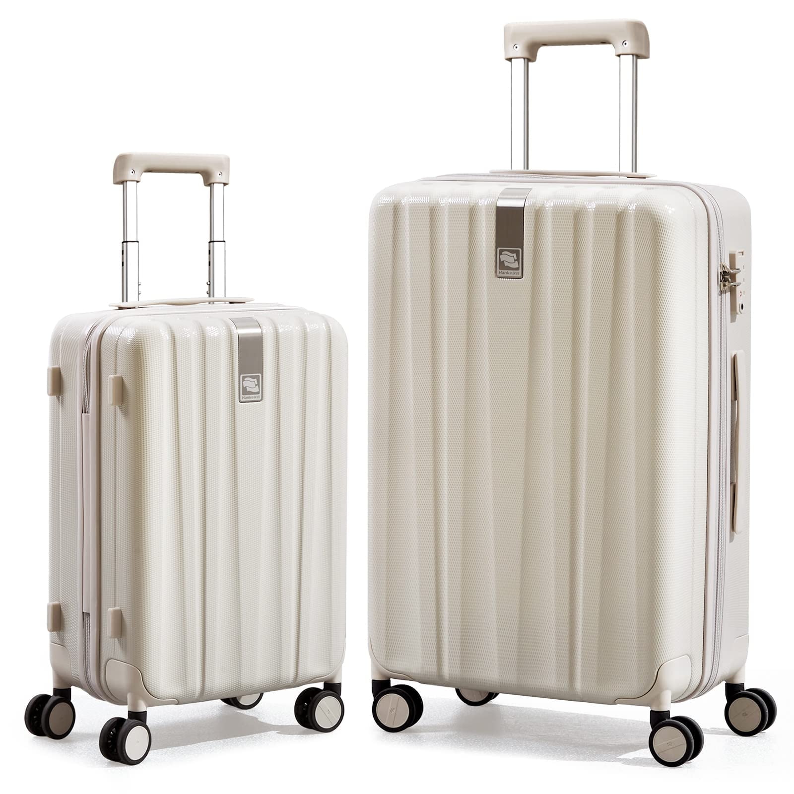 Hanke 20 Inch Carry On Luggage with Wheels, Hard Shell Suitcases TSA ...