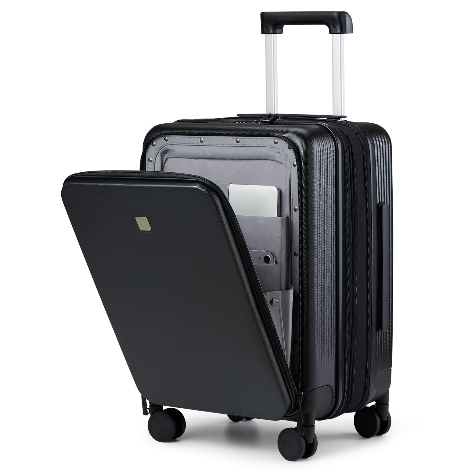Hanke 20 Inch Expandable Carry On Luggage with Wheels PC Hard Shell ...