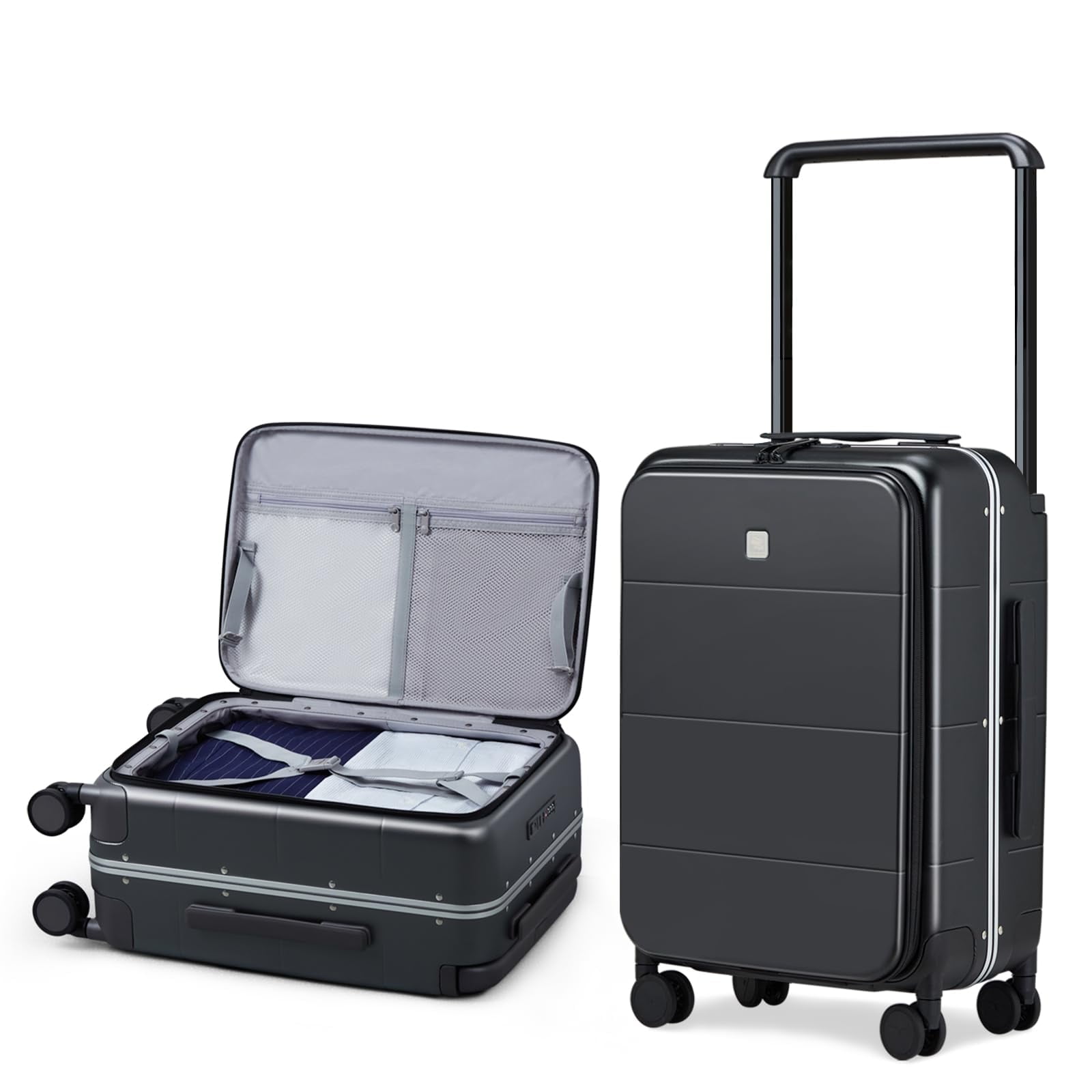 Hanke 24 Inch Luggage with Wheels Top Open Large Suitcases Hardside ...