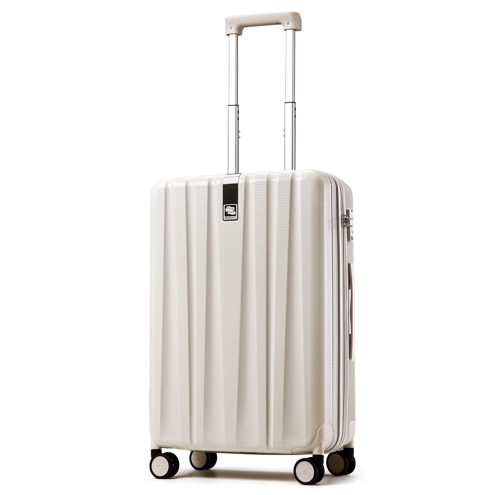 Hanke 28in Adult Hardside Checked Luggage, Ivory White - Walmart.com