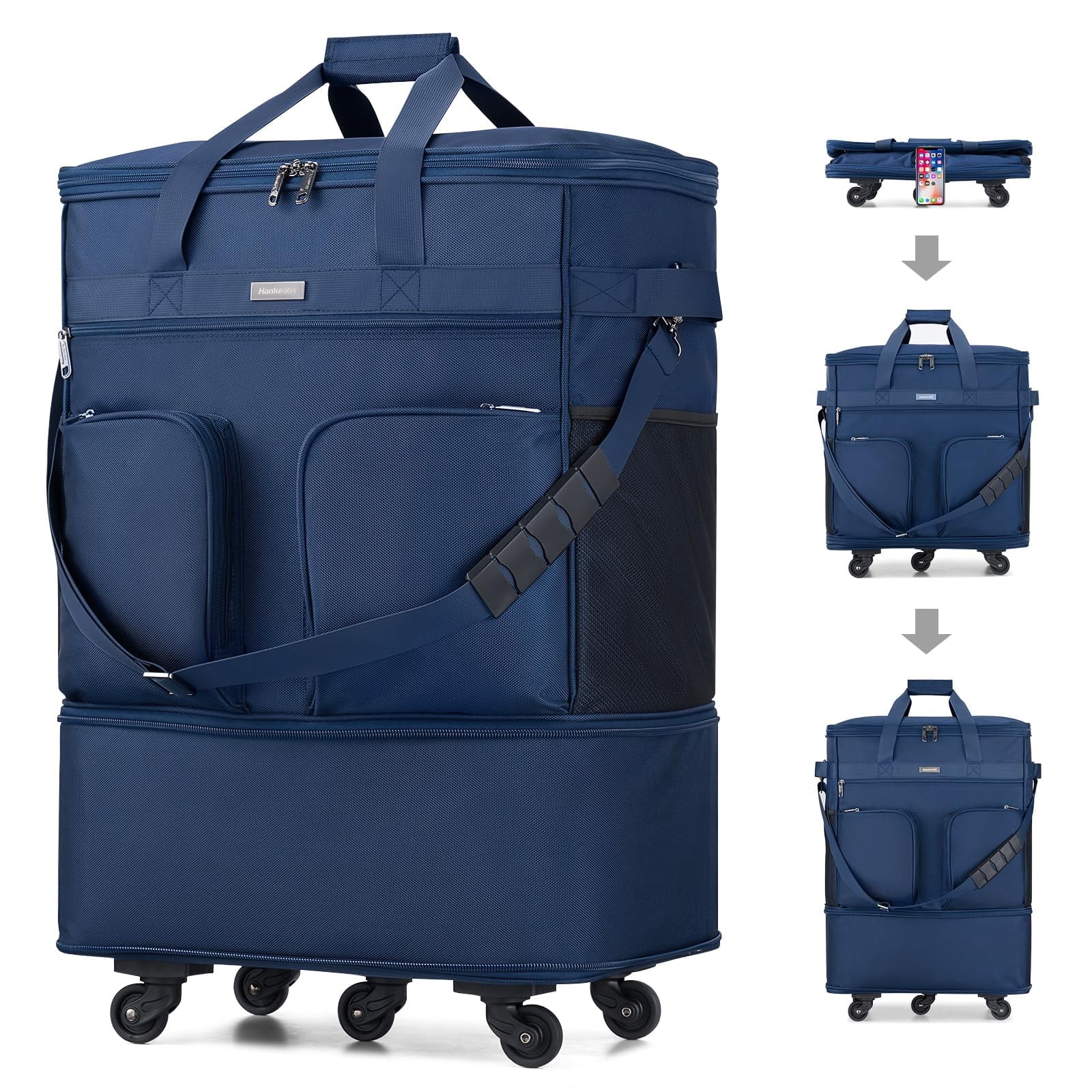 Hanke Suitcases with Wheels Expandable Foldable Luggage Bag Suitcase ...