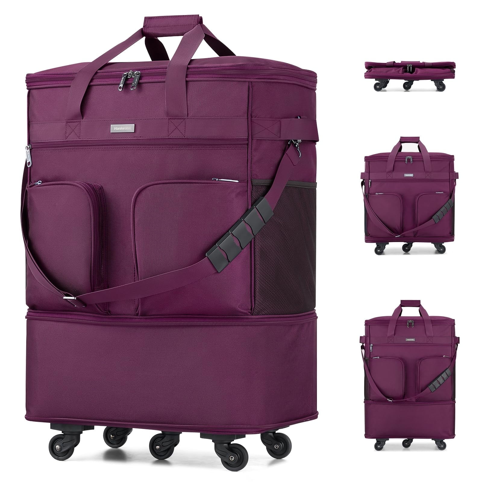 Hanke Suitcases with Wheels Expandable Foldable Luggage Bag Suitcase ...