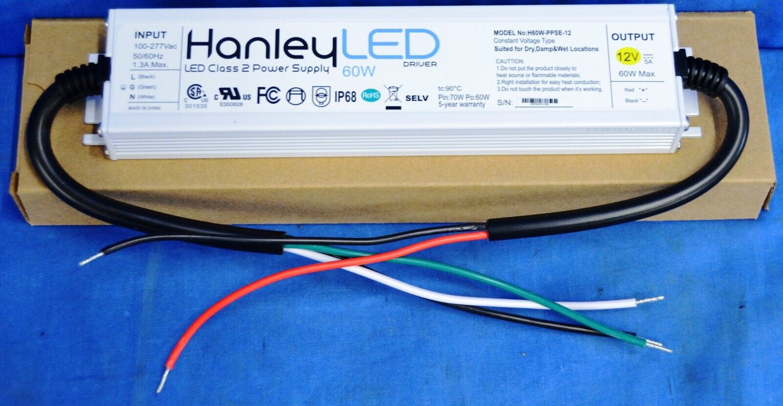 HanleyLED H60W-PPSE Power Supply 12V-60W - Walmart.com