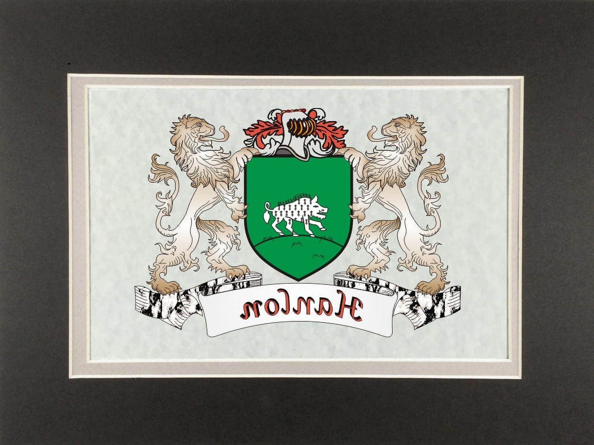 Hanlon Irish Coat of Arms Print - Frameable 9" x 12" - Walmart.com
