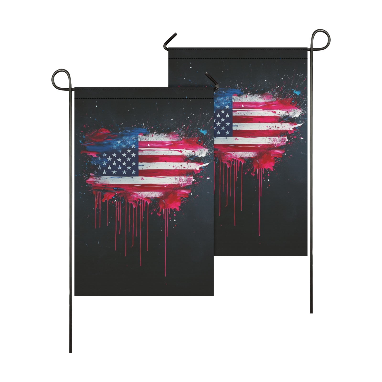 Hanmun Calligraphy Design Welcome Garden Flag 12x18 Double Sided ...