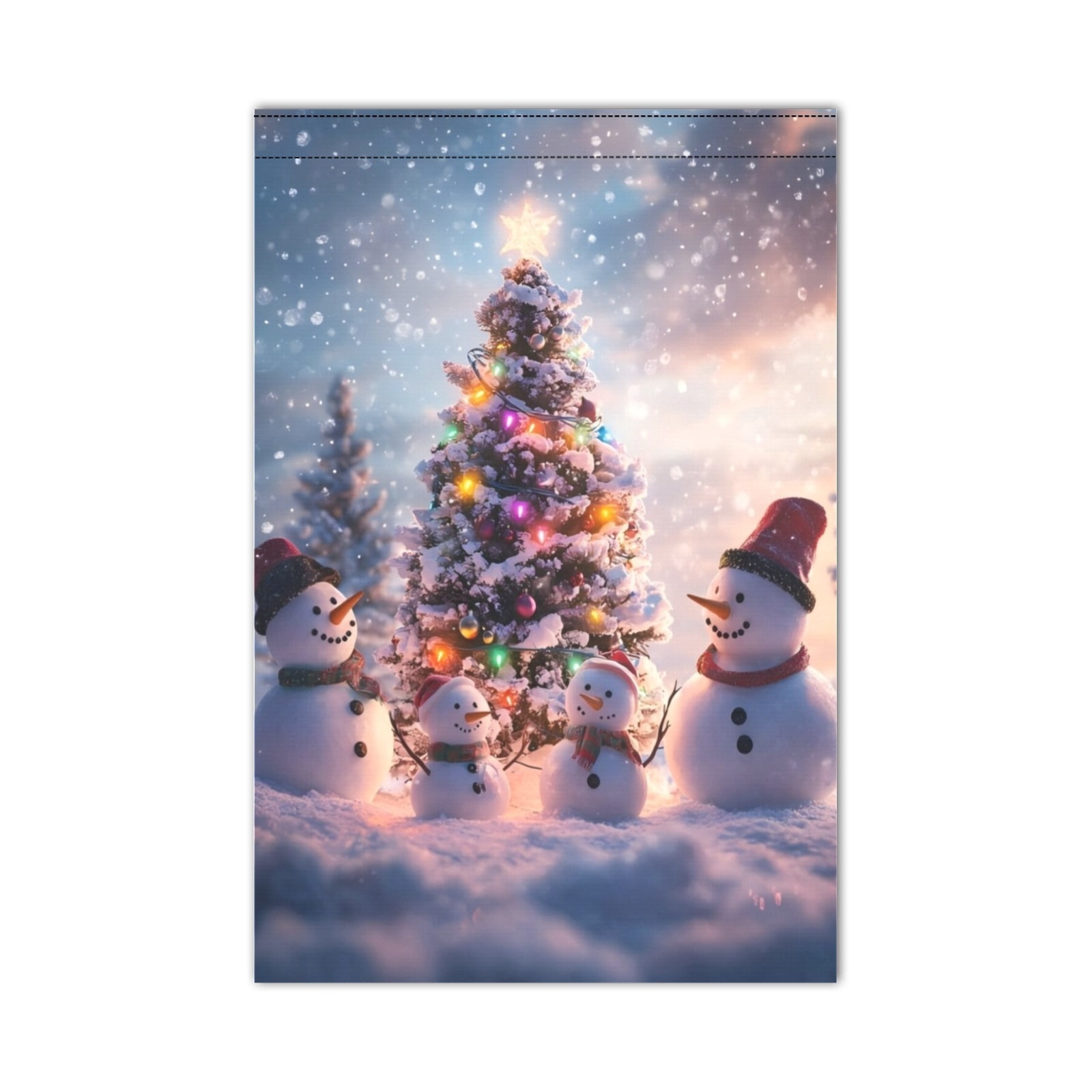 Hanmun Christmas Garden Flag 12x18 Inch Double Sided Small Holiday for ...
