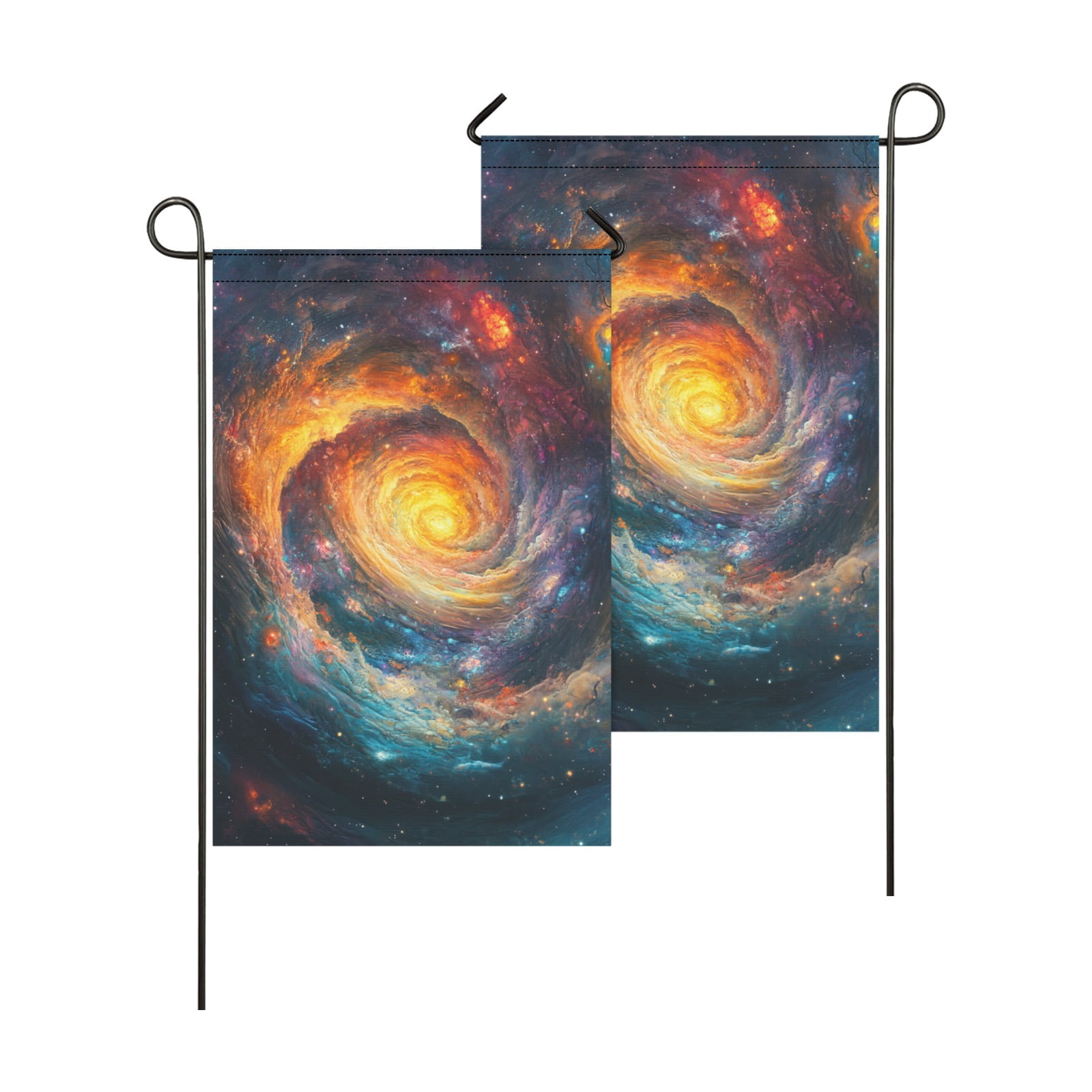Hanmun Garden Flag Colorful Cosmic Space Banner Double Sided Outdoor ...