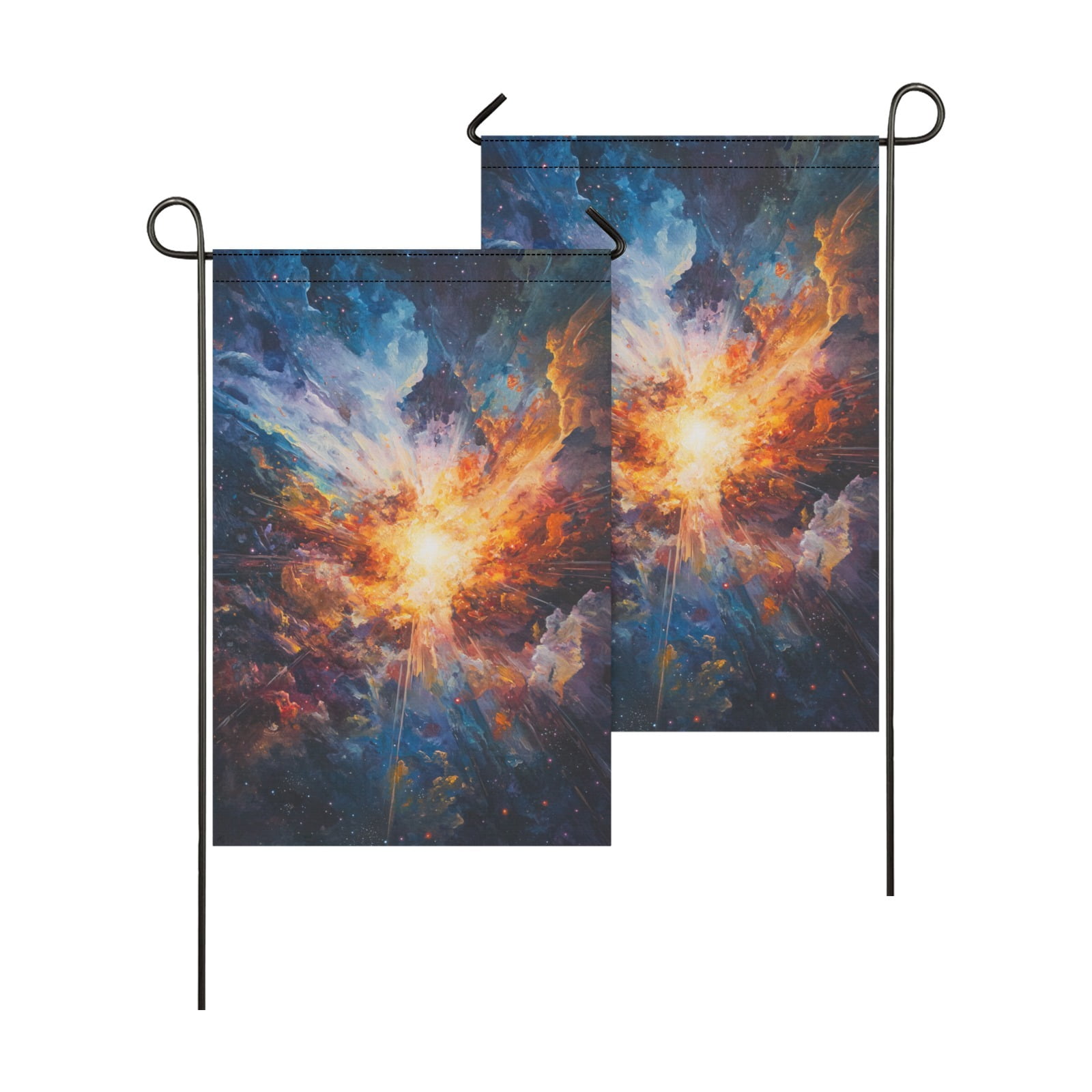 Hanmun Garden Flag Colorful Cosmic Space Banner Double Sided Outdoor ...