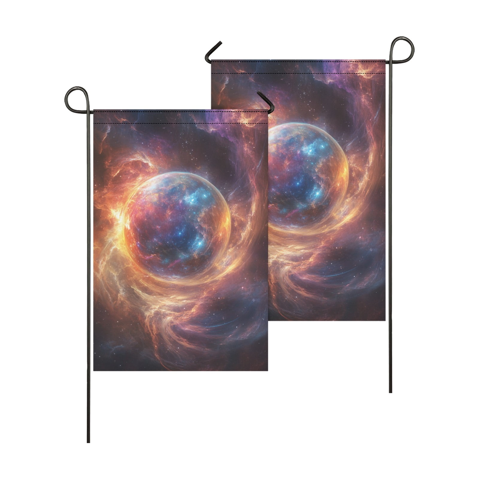 Hanmun Garden Flag Colorful Cosmic Space Banner Double Sided Outdoor ...