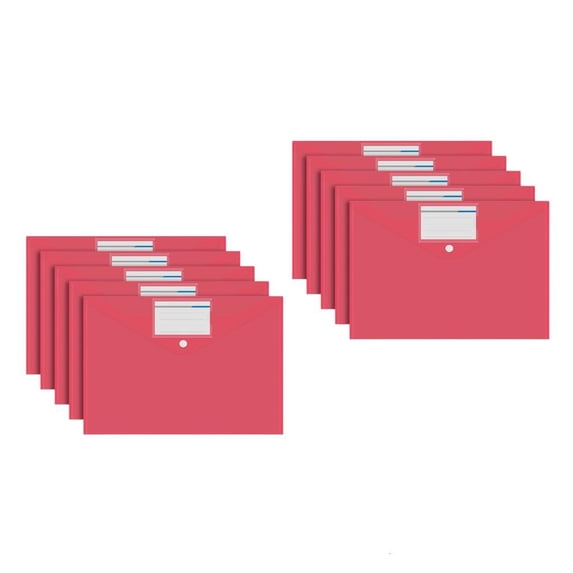 HannLk 10 Pcs Clear File Folders Document Wallets Document Folders File ...