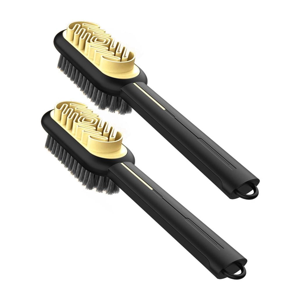 HannLk 2PCS Ergonomic Handle Natural Rubber Shoe Brush for Deeply ...