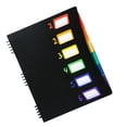 HannLk 6 Pocket Expanding Folder with Removable Pages Colored Label ...