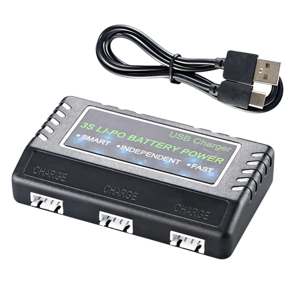 HannLk Compactly ABS 11.1V Battery Charger 3 Port For Simultaneous ...