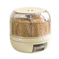 HannLk Multigrain Storage Box with 6 Compartment Rice Dispenser Kitchen ...