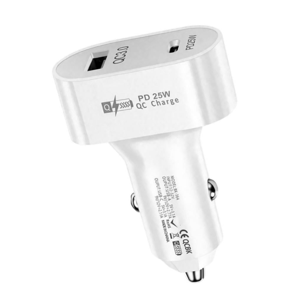 HannLk PD25W Type C Quick Charging Adapter Car Socket Adapter QC3.0 USB ...