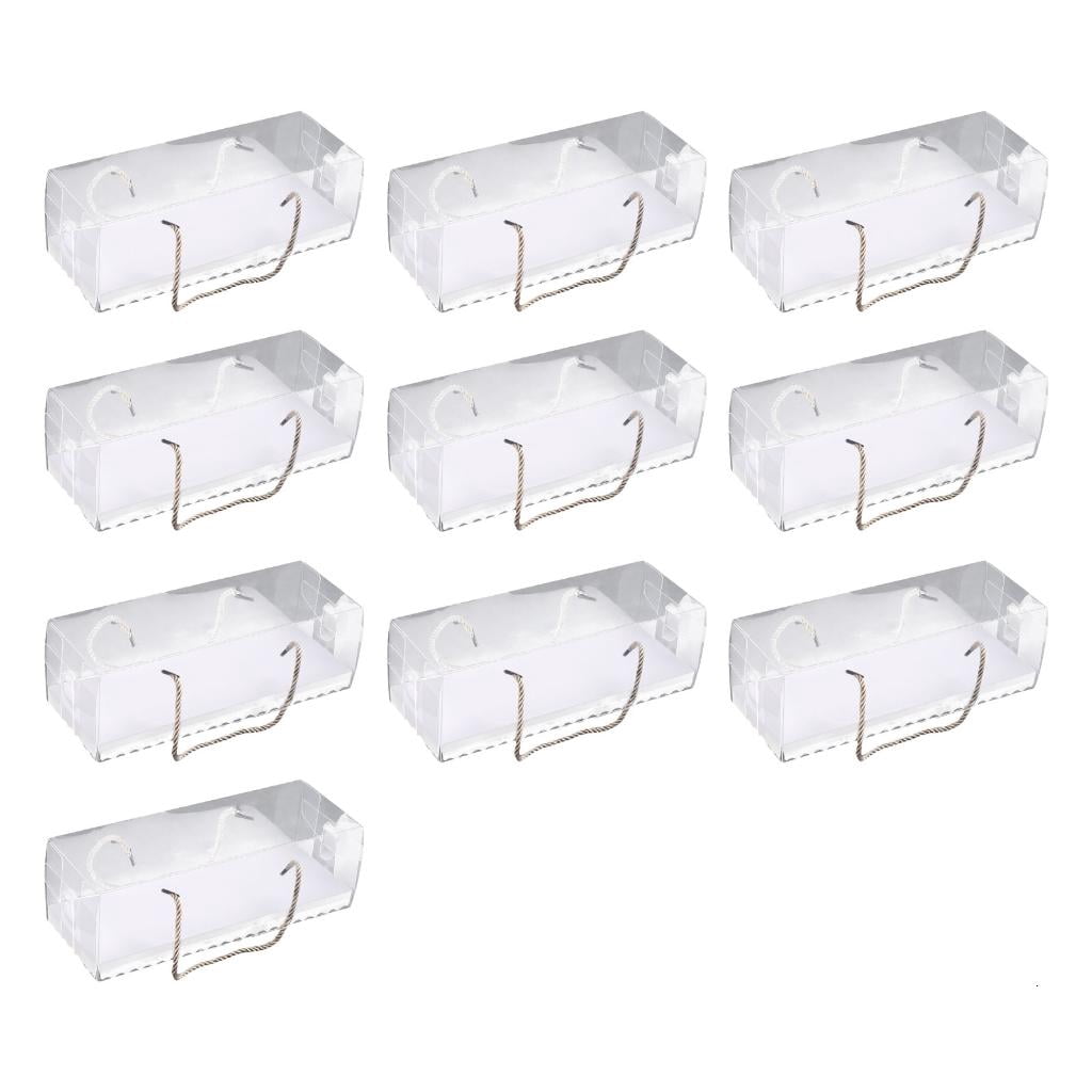 HannLk Pack Of 10 Clear PET Boxes For Cup cakes And Pastries Gift ...