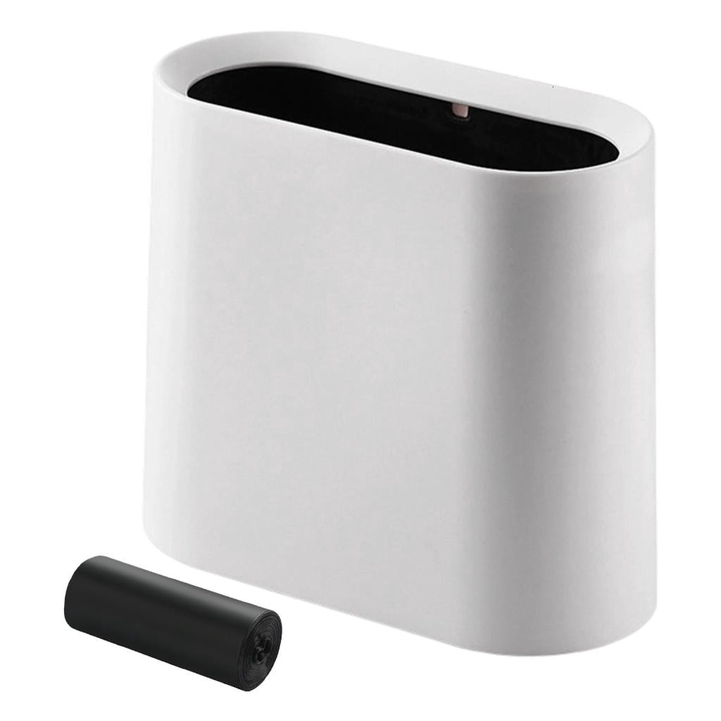 HannLk Slim Waste Bin for Tight Spots Open Top Includes a Roll of Trash ...