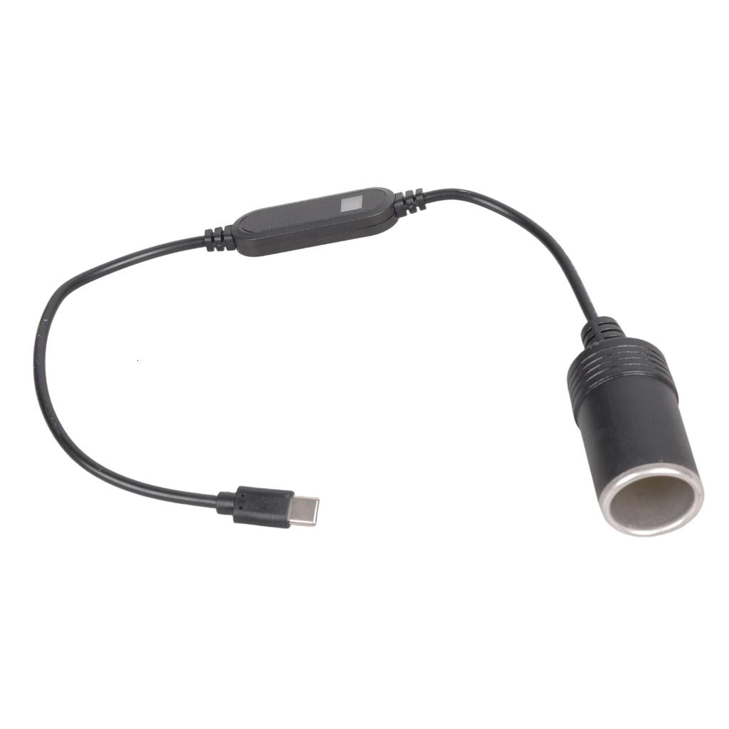 HannLk Type C to 12V Car Lighter Socket Converter Portable Power ...