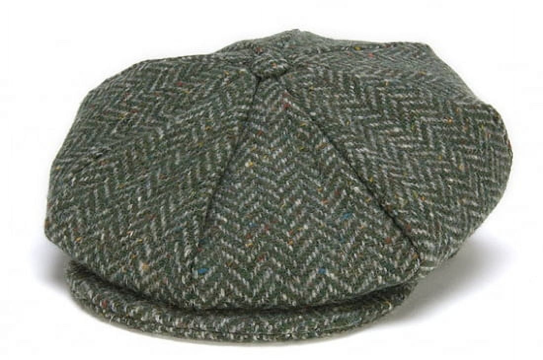 Hanna Hats Irish Newsboy Cap Donegal Tweed 8 Piece 100% Wool Hat for Men Made in Ireland | Green ...