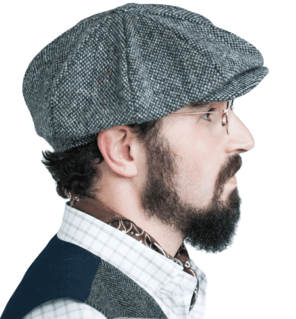 Hanna Hats Irish Newsboy Cap Donegal Tweed 8 Piece 100% Wool Hat for Men Made in Ireland ...