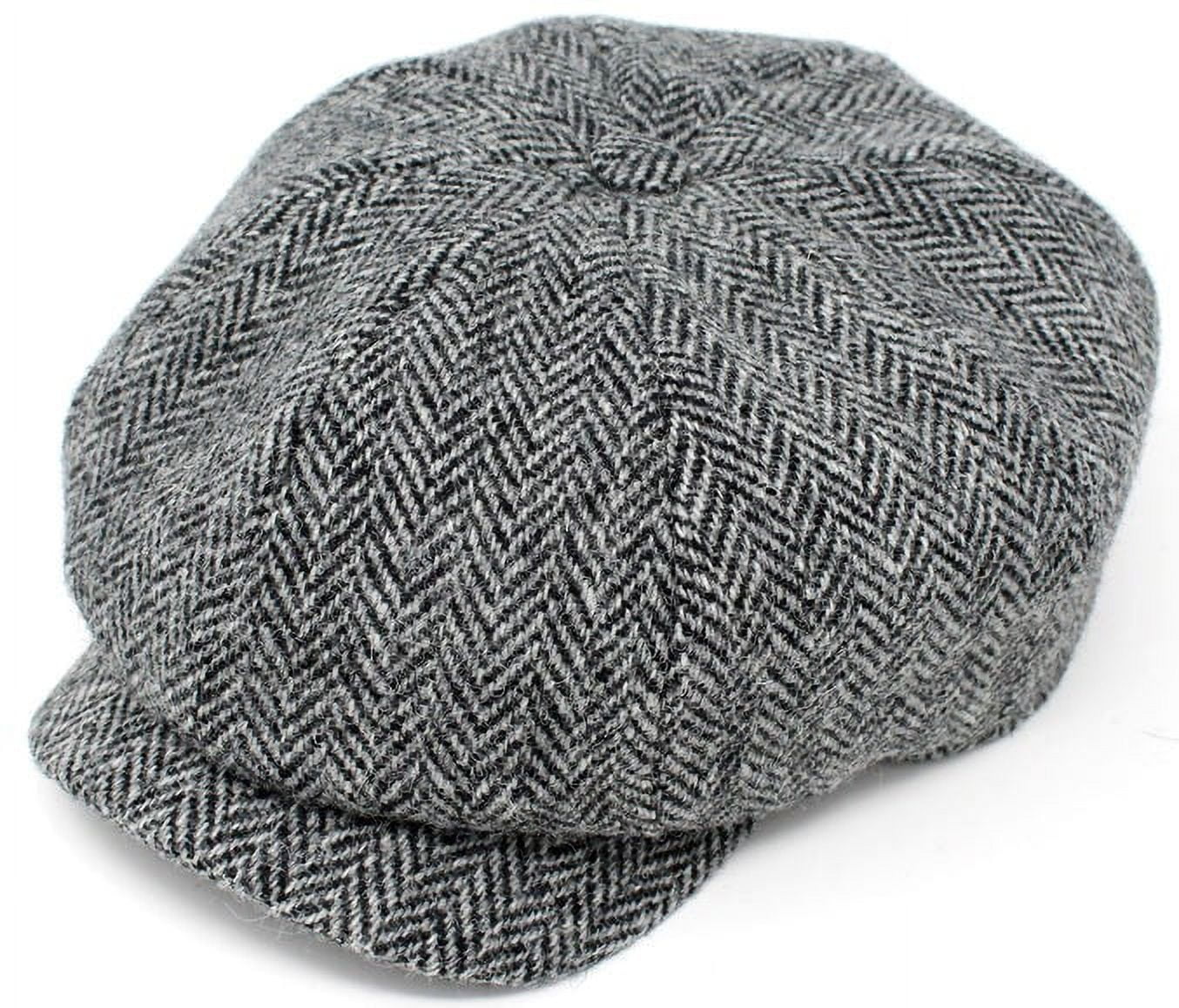 Hanna Hats JP Cap Men's Donegal 100% Irish Wool Tweed Newsboy Irish Flat Hat Made in Ireland ...