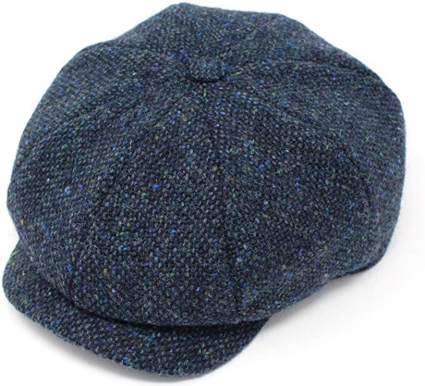 Hanna Hats JP Cap Men's Donegal 100% Irish Wool Tweed Newsboy Irish Flat Hat Made in Ireland ...