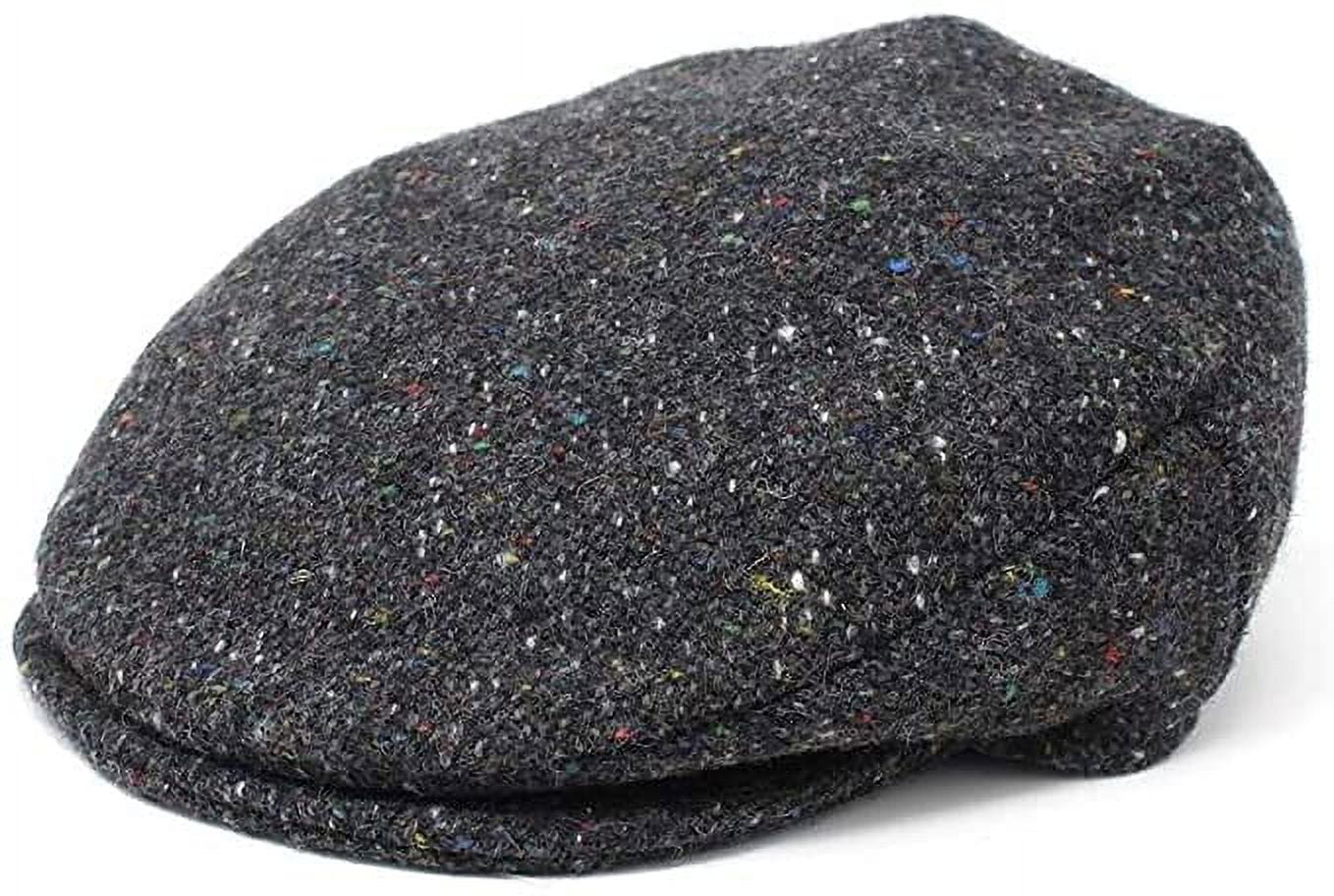 Hanna Hats Men's Donegal Tweed 100% Wool Vinatge Irish Driving Flat Cap ...