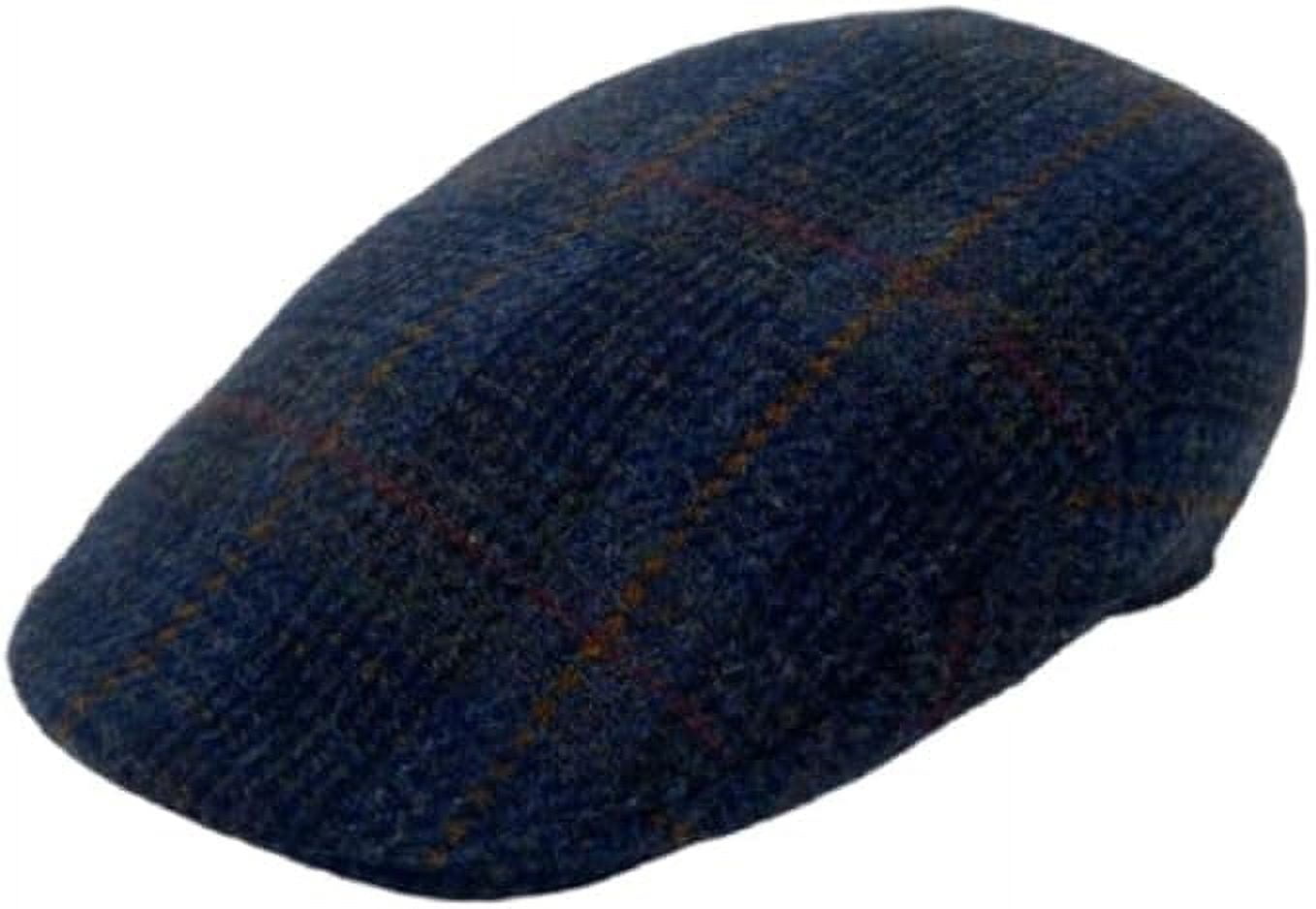 Hanna Hats Traditional Irish Touring Cap- Navy and Moss Green Check ...