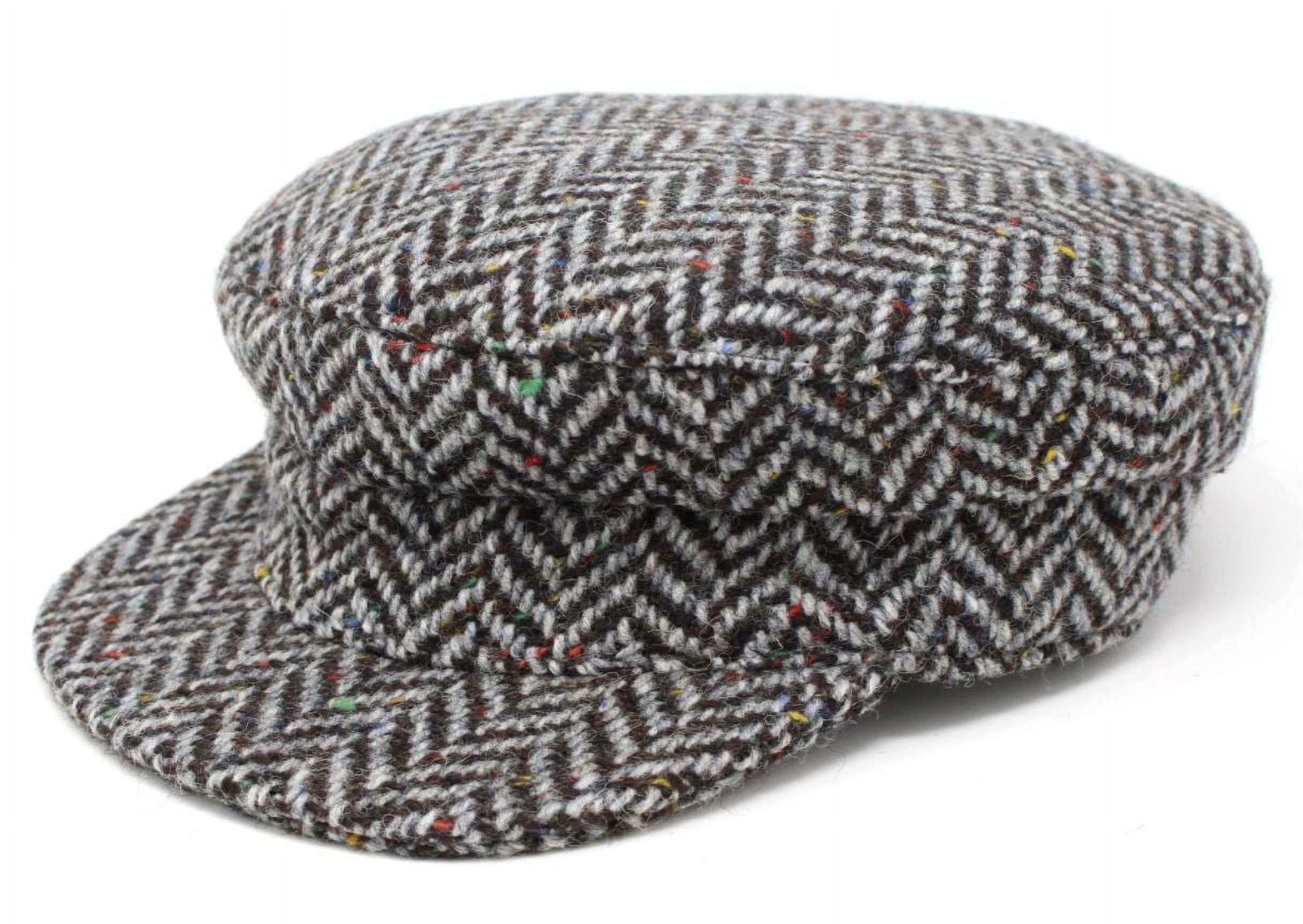 Hanna Hats of Donegal Skipper Tweed Cap 100% Wool Fisherman Hat ...