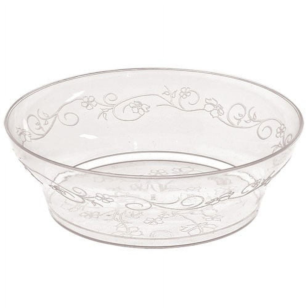 Hanna K D'Vine Dinnerware Plastic Bowls, Round, 10 Oz, Clear, 20 Ct ...