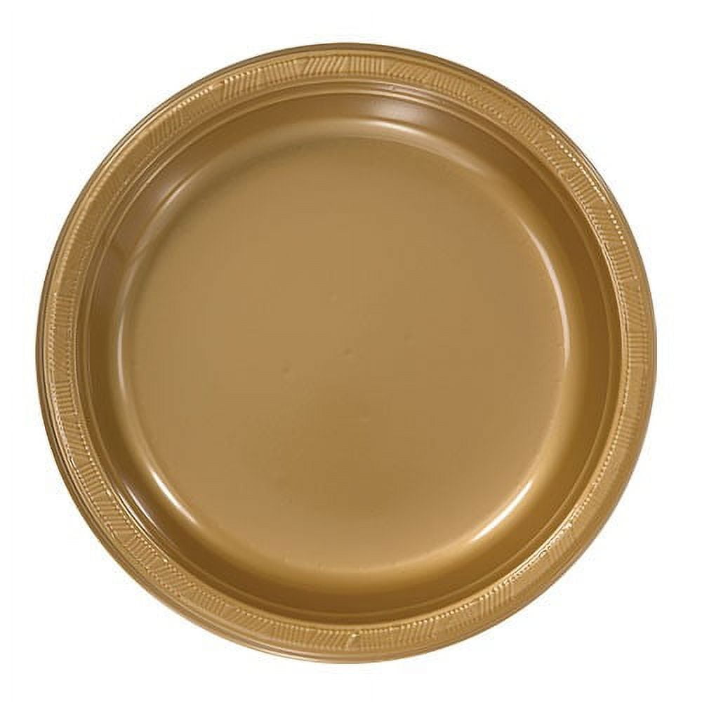Hanna K Plastic Plates, Round, 9", Gold, 50 Ct - Walmart.com