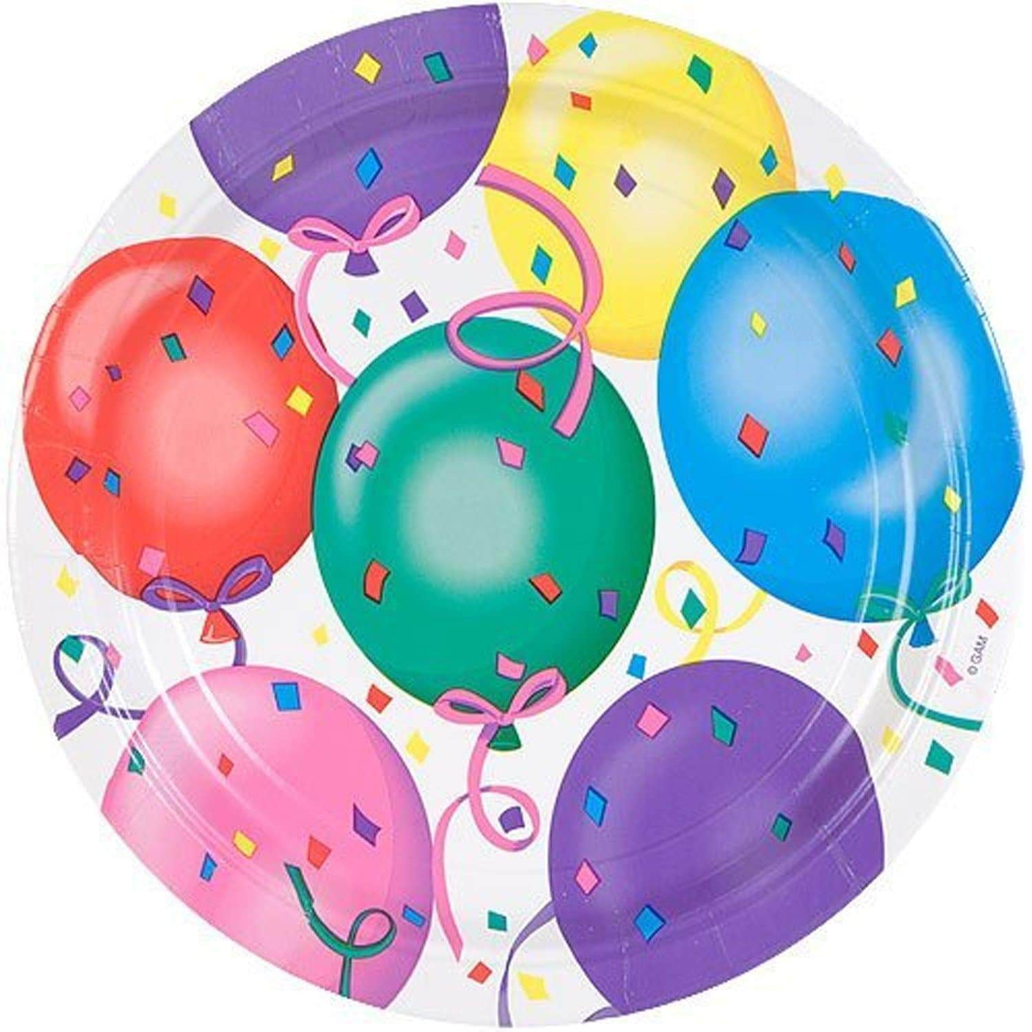 Hanna K. Signature Healy's Balloons Paper Plate 7" 8 Pack - Walmart.com