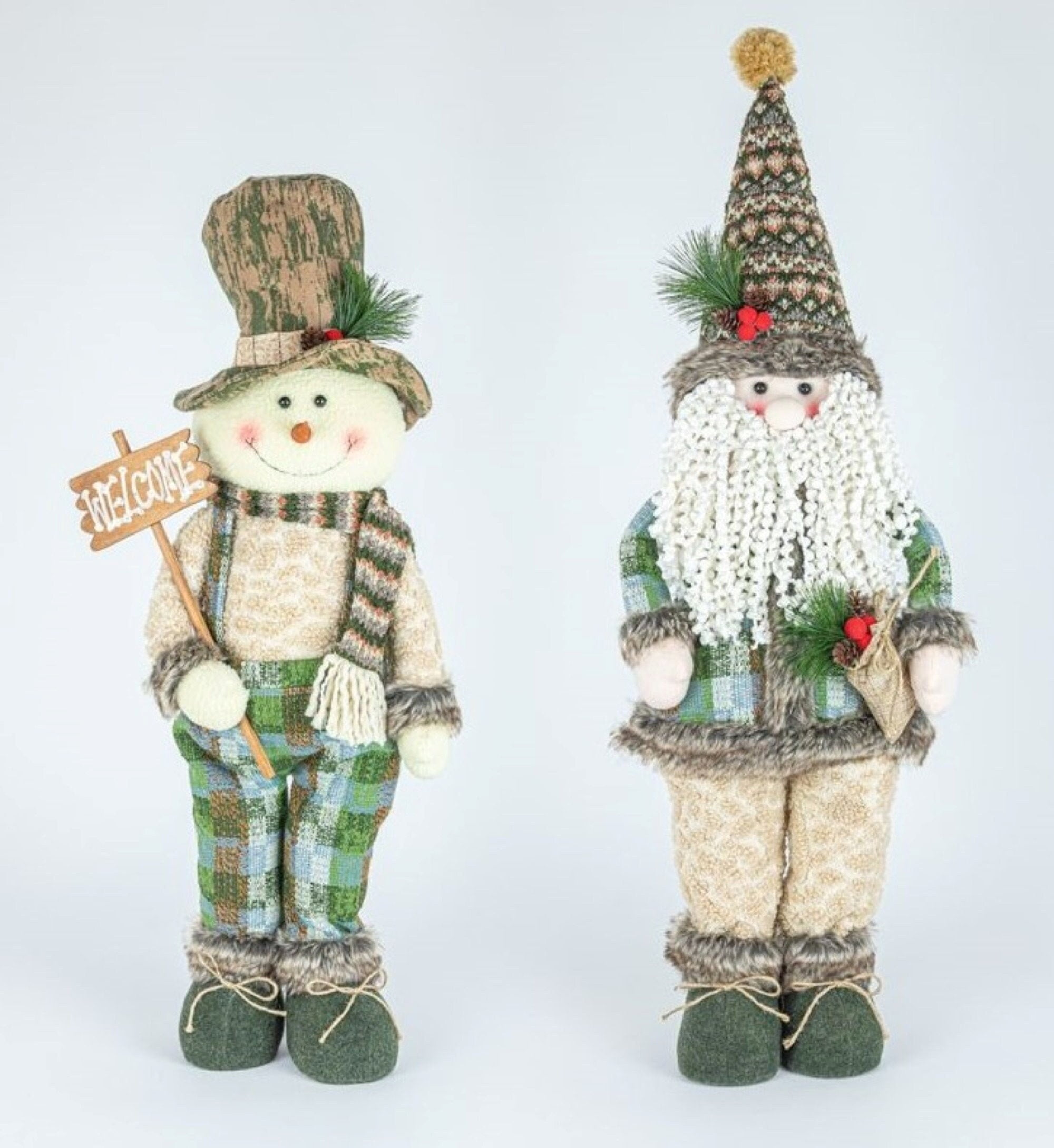 Hanna's Handiworks Camo Santa Snowman Stander Large, Set of 2 ...