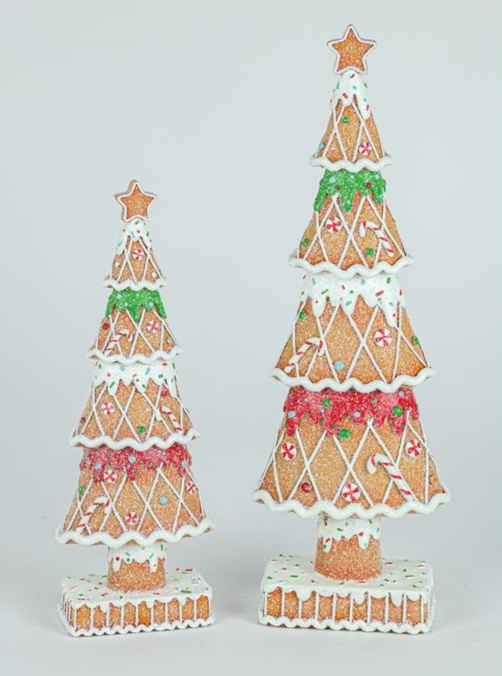 Hanna's Handiworks Gingerbread Trees Set of 2 - Walmart.com