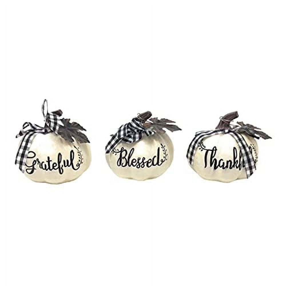 Hanna's Handiworks Maple Bow White Pumpkin Greeter (Set of 3) - Walmart.com