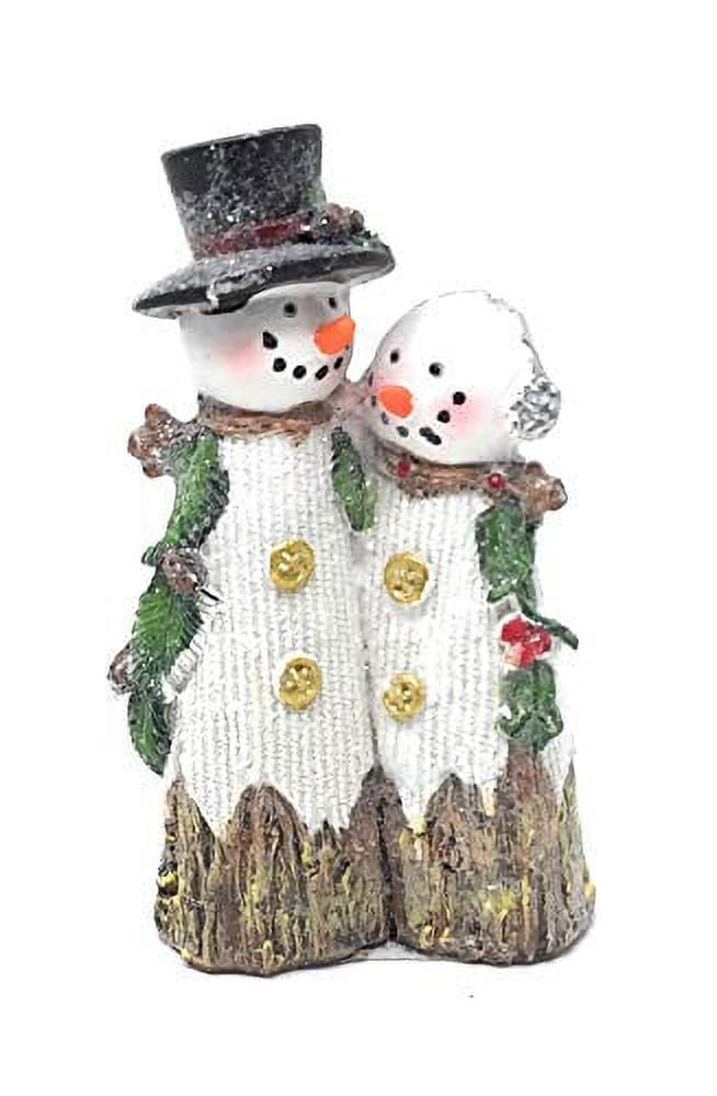 Hanna's Handiworks Snowdrift Snowman Couple Tabletop Decorations for ...