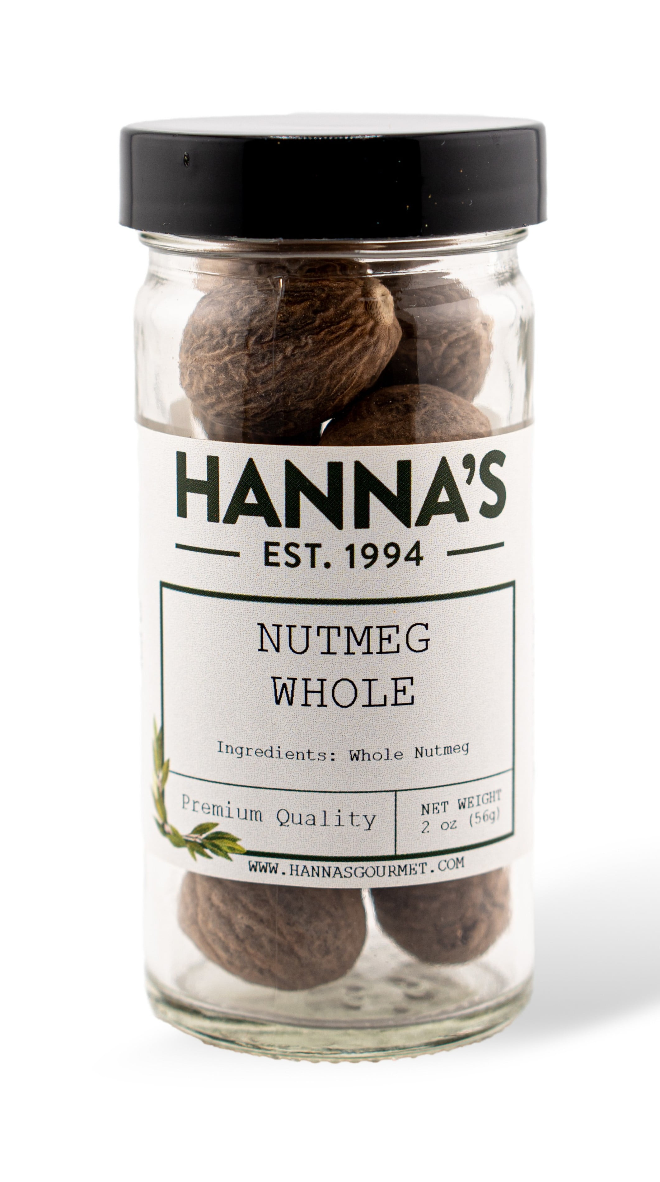Hanna's Nutmeg Whole, 4 fl oz Glass Jar - Walmart.com